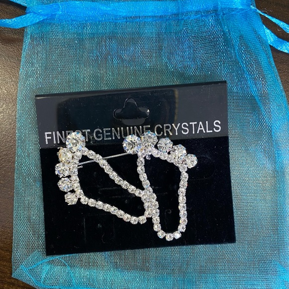 Jewelry | Foot Shaped Pin With Crystals | Poshmark